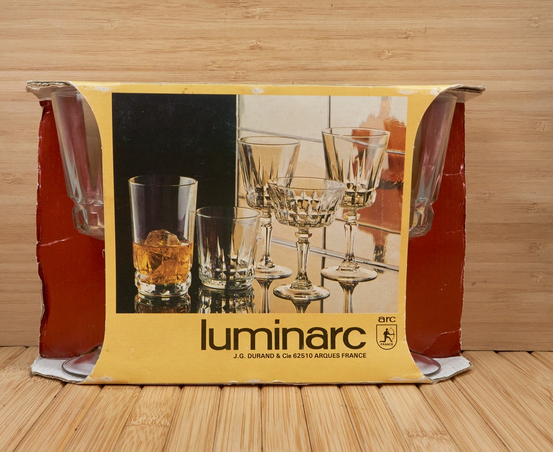 Vintage Stemware Luminarc, Victoria Pattern, Wine Water Glasses, France ...