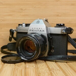 Vintage 70x Pentax Spotmatic SP II 35mm SLR Film Camera, With 55mm F1.8 ...
