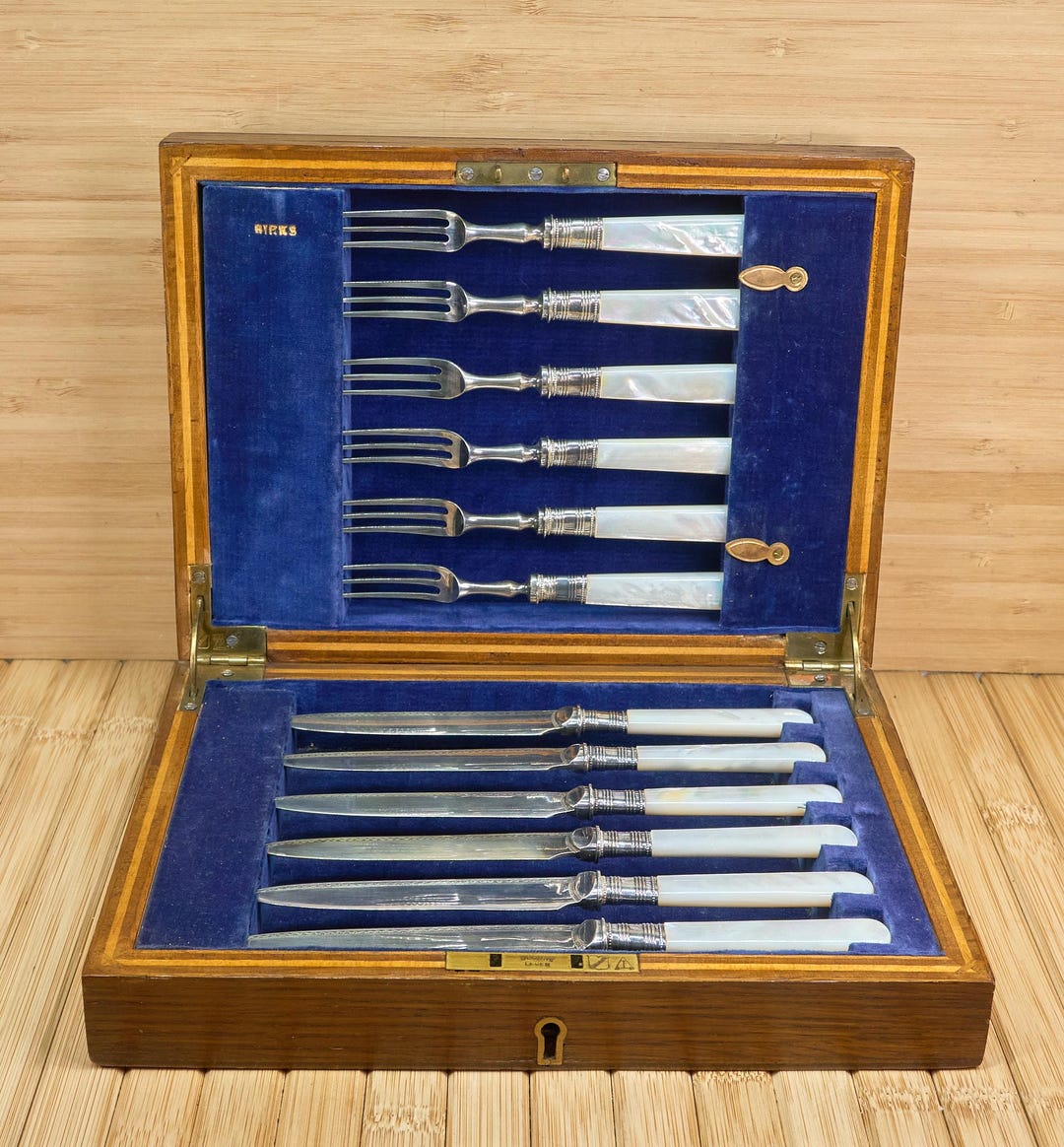 Antique Isaac Eyre & Son Sheffield Silver Plated Fruit/desert Flatware ...