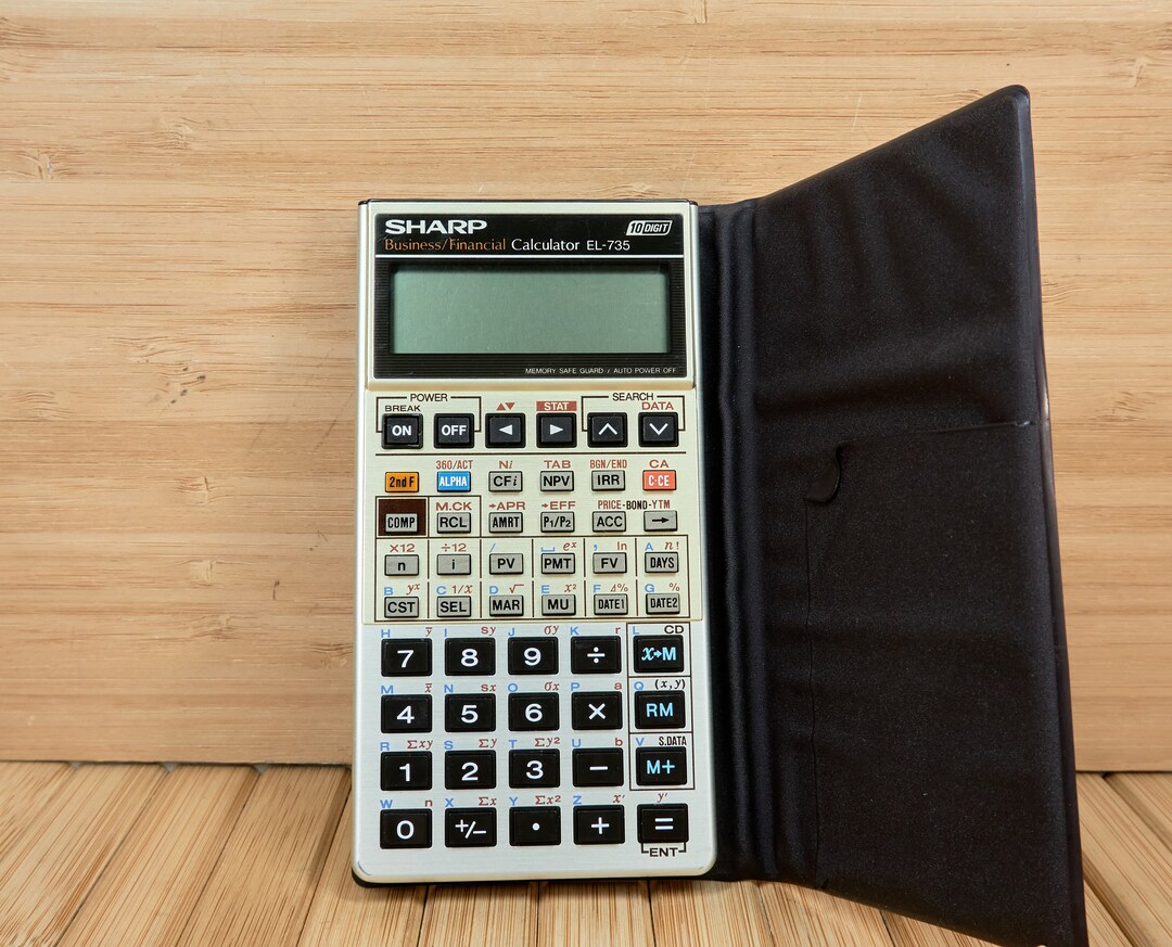 Vintage Sharp EL-735 Business Financial Calculator 10-digit, Made in ...