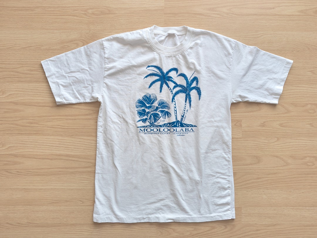 Vintage Mooloolaba Sunshine Coast Australia Men's White T Shirt, Single ...