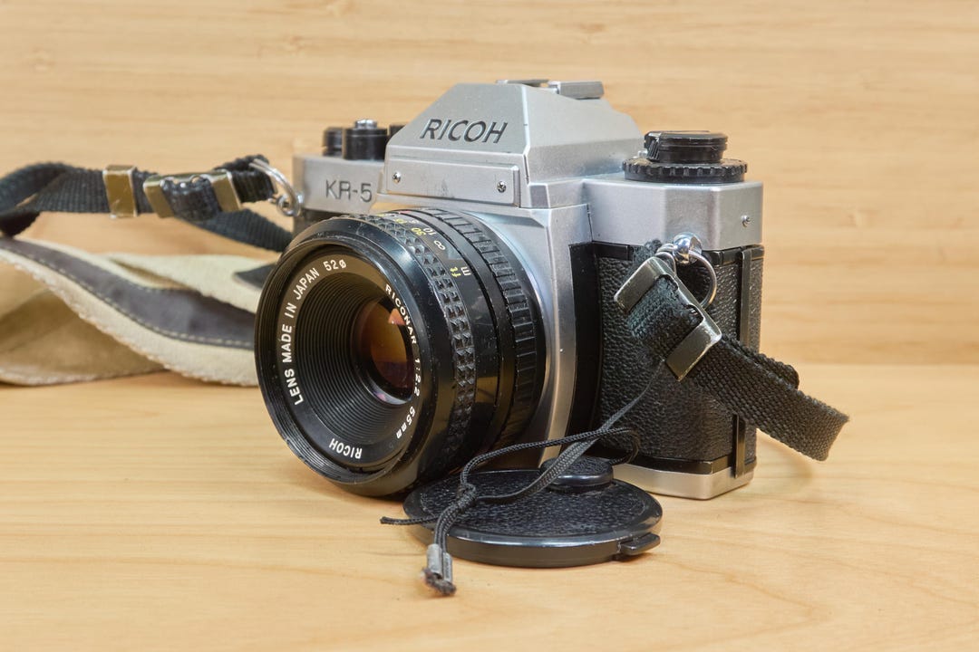 Vintage Ricoh KR-5 35mm SLR Camera, With Rikonar F/2.2 55mm Lens, Made ...