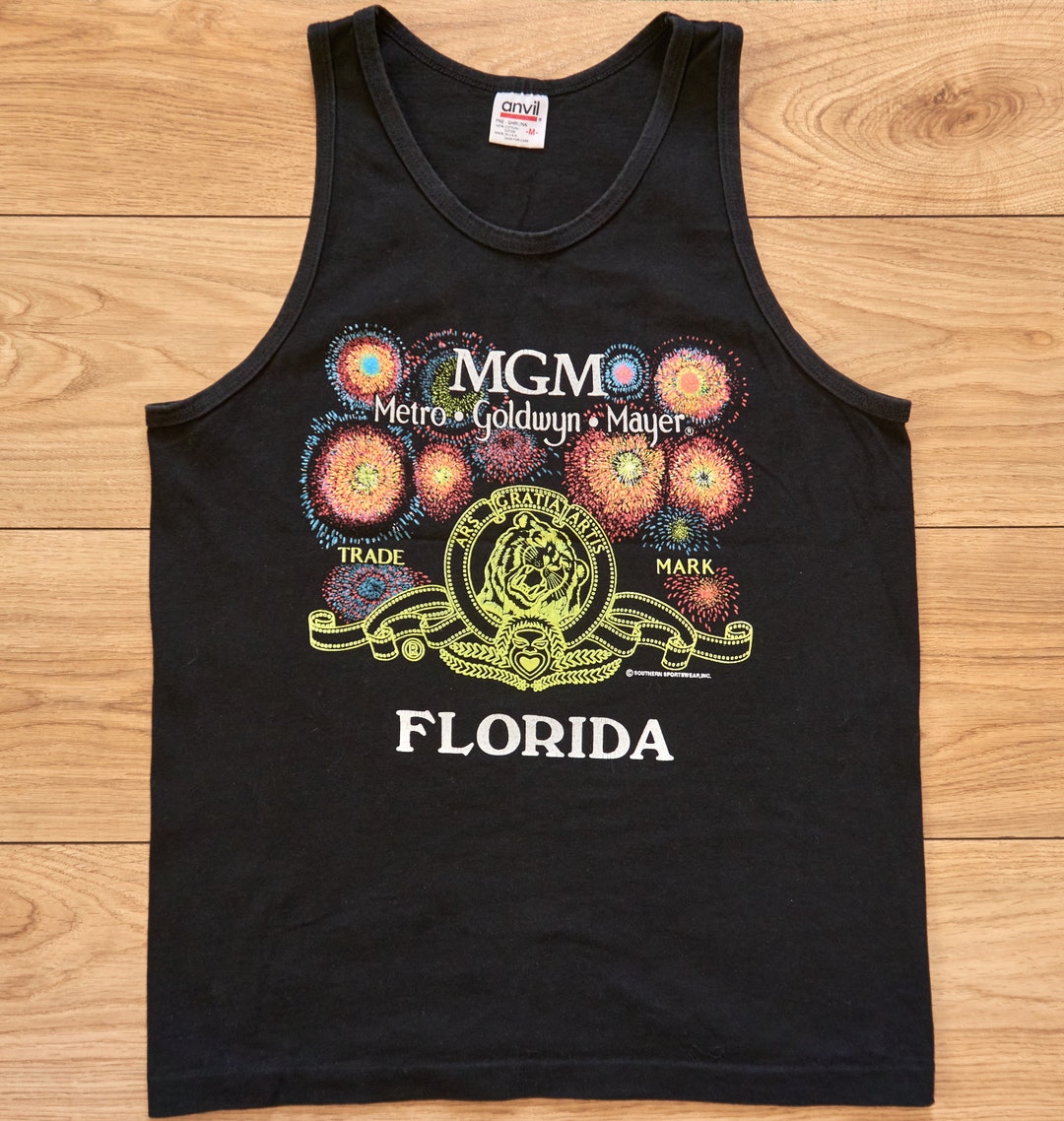 MGM Metro Goldwyn Mayer Florida Black Men's Vintage Tank - Etsy