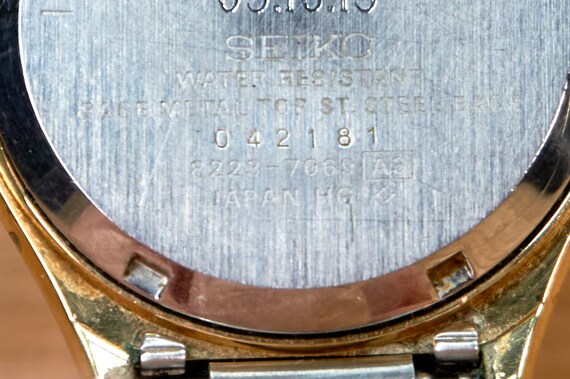 Vintage Seiko Quartz Men’s Watch Gold Tone 8223-7069 - Gem