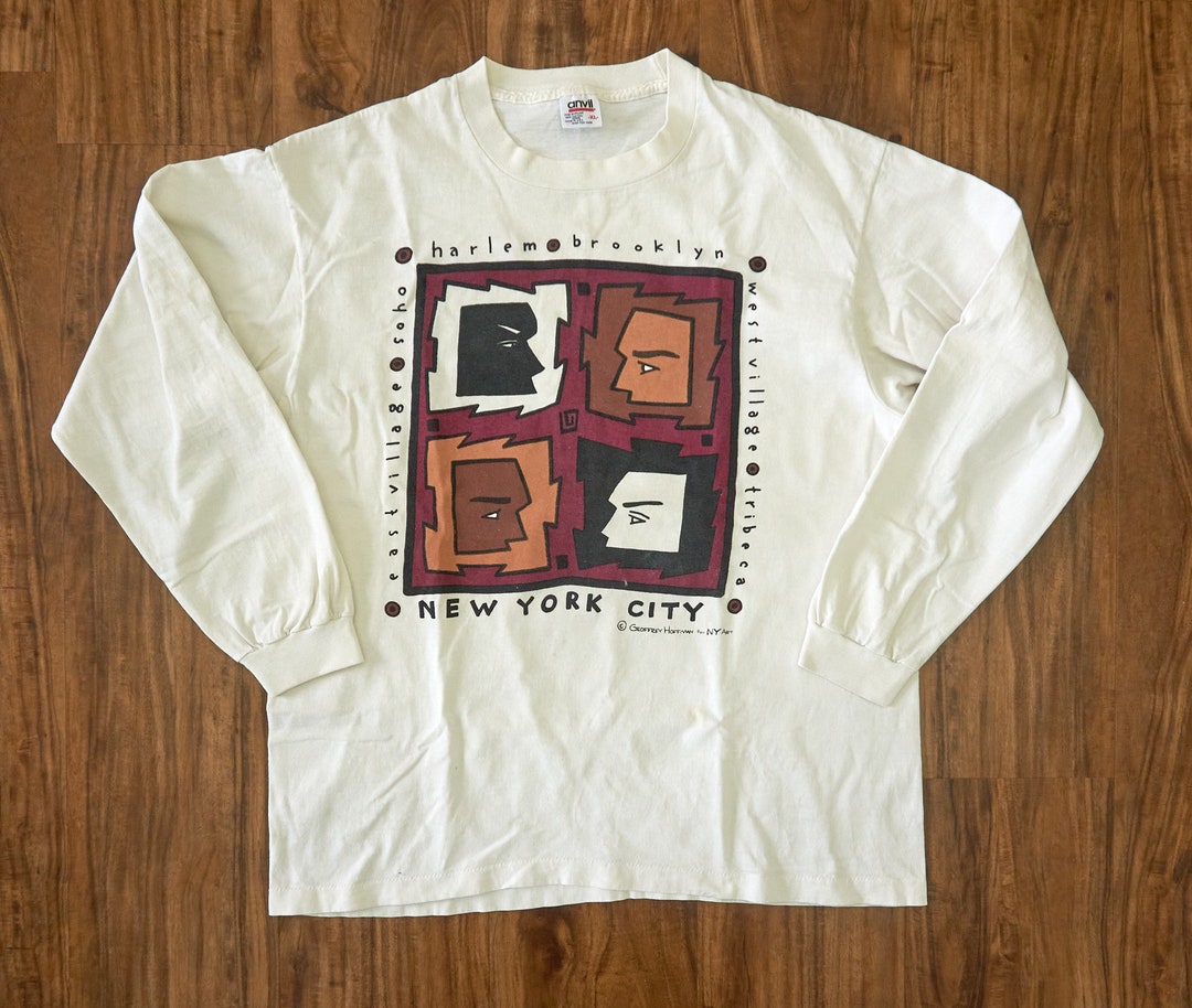 Vintage 90s Geoffrey Hoffman Artist New York City Art T Shirt - Etsy