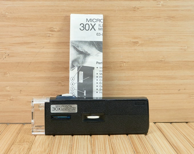 Vintage Micronta 30X Illuminated Microscope With Case, Made in Hong ...