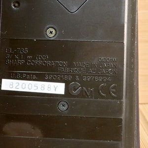 Vintage Sharp EL-735 Business Financial Calculator 10-digit, Made in ...