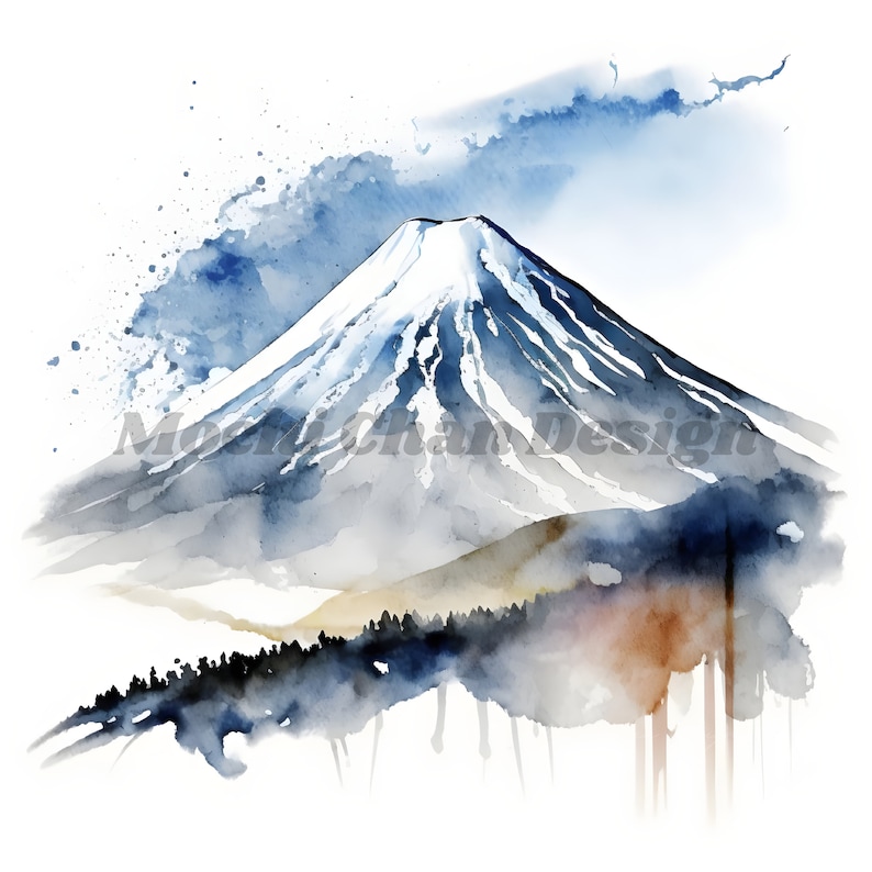 Mount Fuji Printable Wall Art Downloadable Mountain Digital Art Gift ...