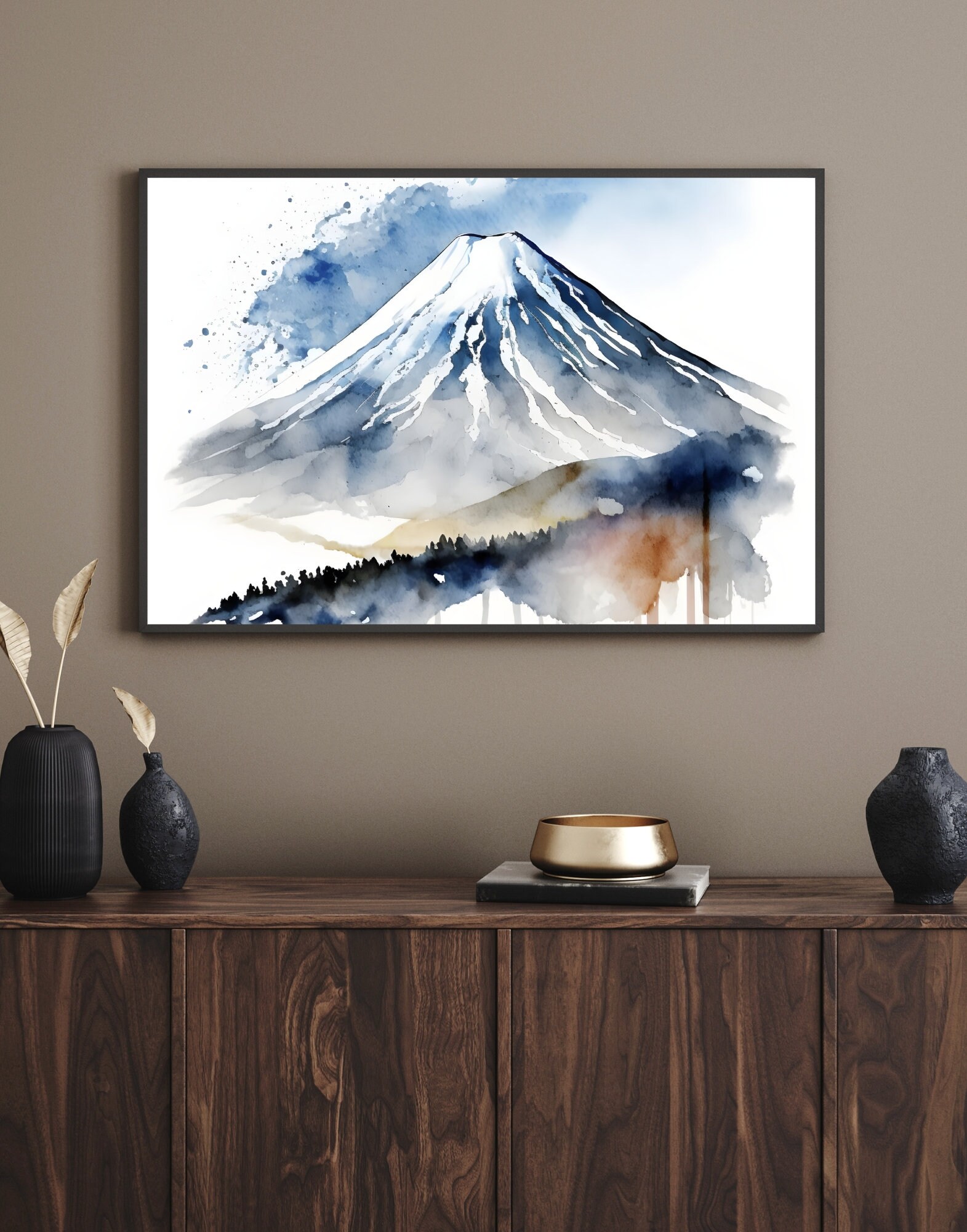 Mount Fuji Printable Wall Art Downloadable Mountain Digital Art Gift ...