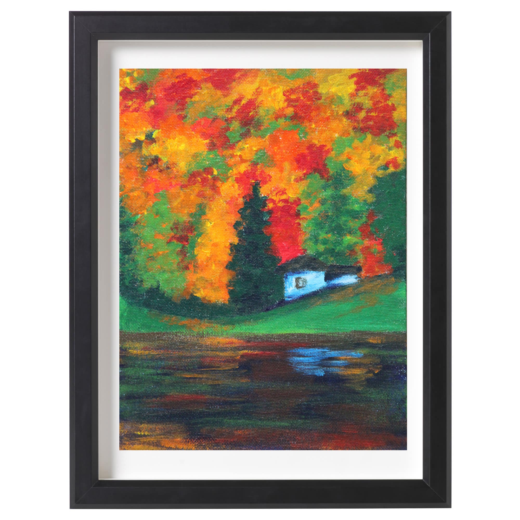 Vermont Painting Original Art Landscape Wall Art Fall Painting | Etsy