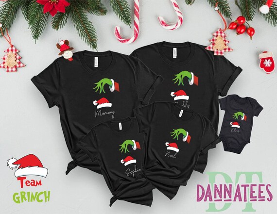 TEAM GRINCH Family Matching T-shirts Set Men Women Children - Etsy UK