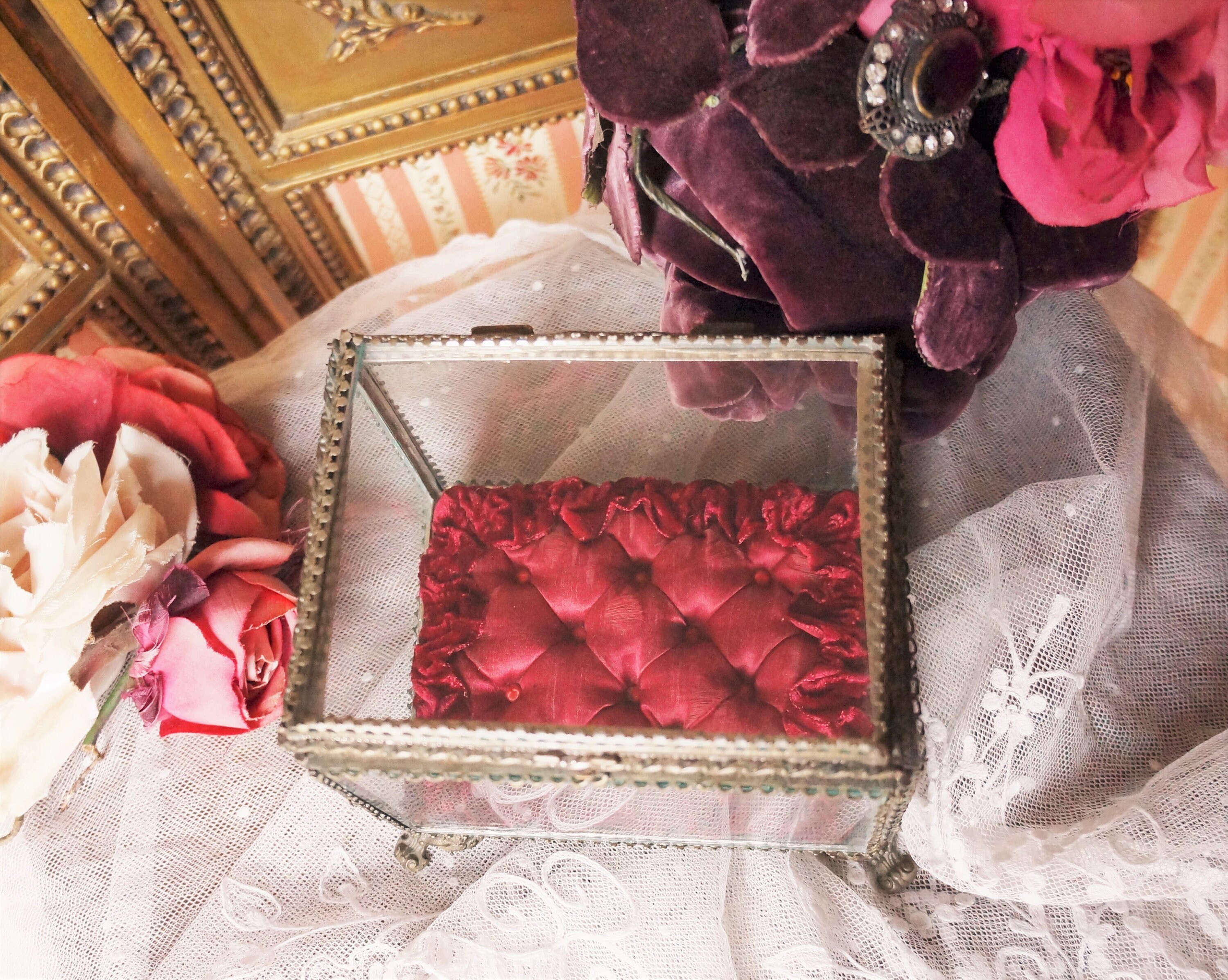 Antique XXL Large Bridal Casket Box. Napoleon III Boudoir Wedding Globe ...