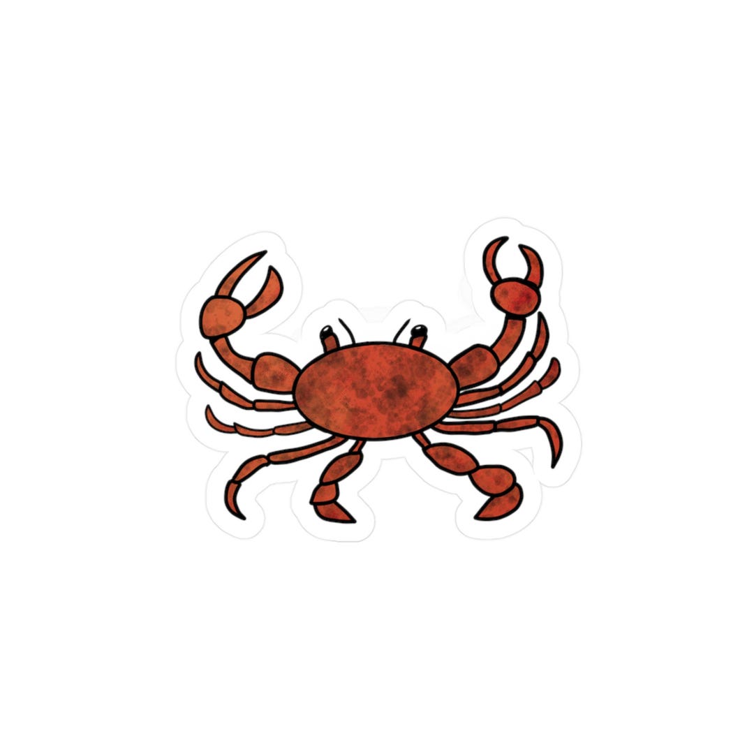 Whimsical Crab Vinyl Decals | Cute Crab Stickers for Home Decor ...