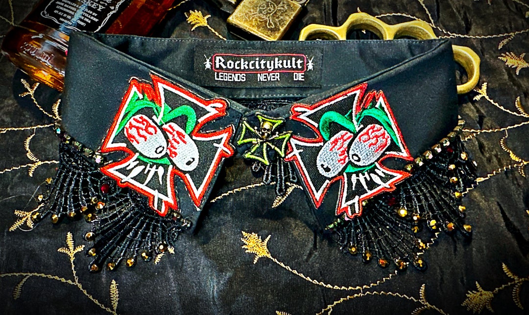 Retro Pin up Style Handcrafted Outlaw Custom Hot Rod Culture Collar ...