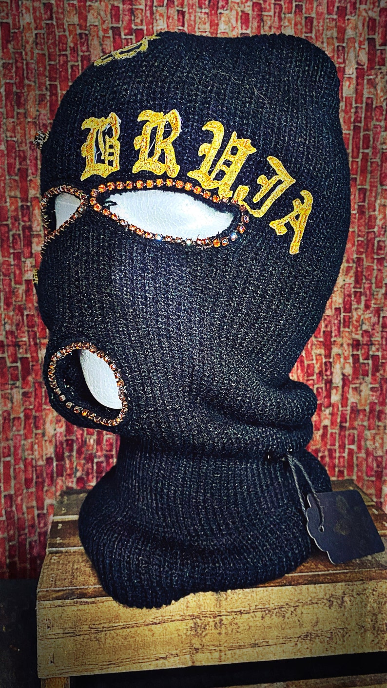 Voodoo BRUJA Glamorous 3 Hole Full Face Ski Mask Custom Patch and ...