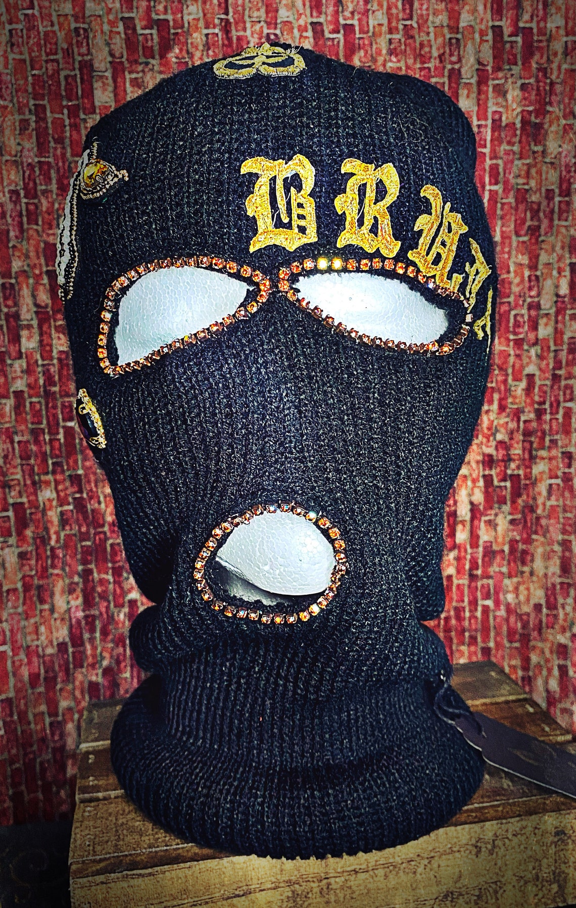 Voodoo BRUJA Glamorous 3 Hole Full Face Ski Mask Custom Patch and ...