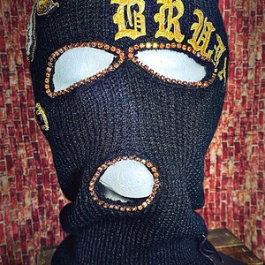 Voodoo BRUJA Glamorous 3 Hole Full Face Ski Mask Custom Patch and ...