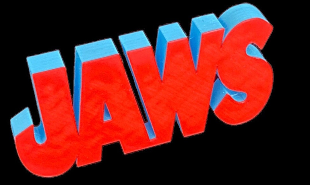 Jaws 3D Logo 3D Printed Movie Prop Replica Signage - Etsy
