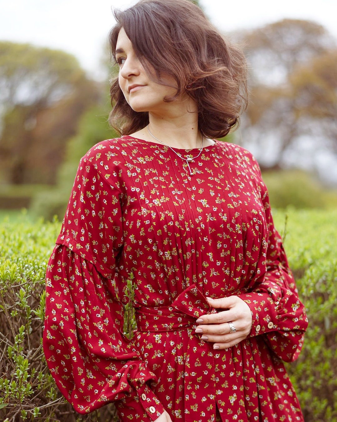 Flower Red Prom Dress Fairy, 80s Prom Dress, Unique Prom Dress, Red ...