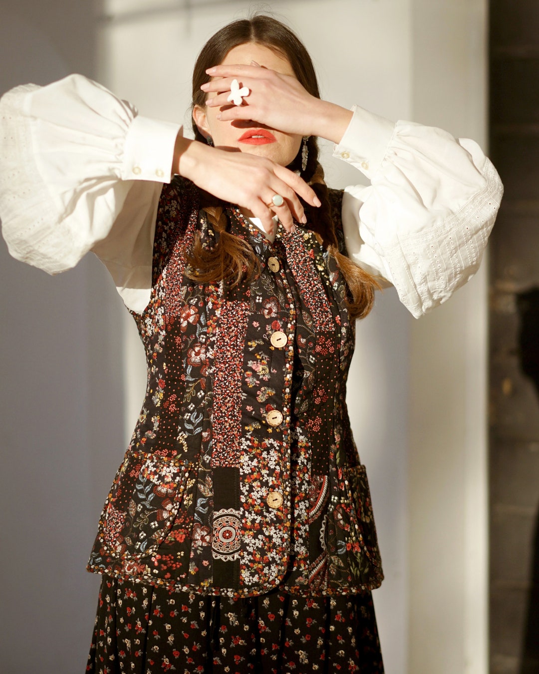 Retro Vest, Vintage Waistcoat, Oversized Loose Vest, Steampunk Vest ...