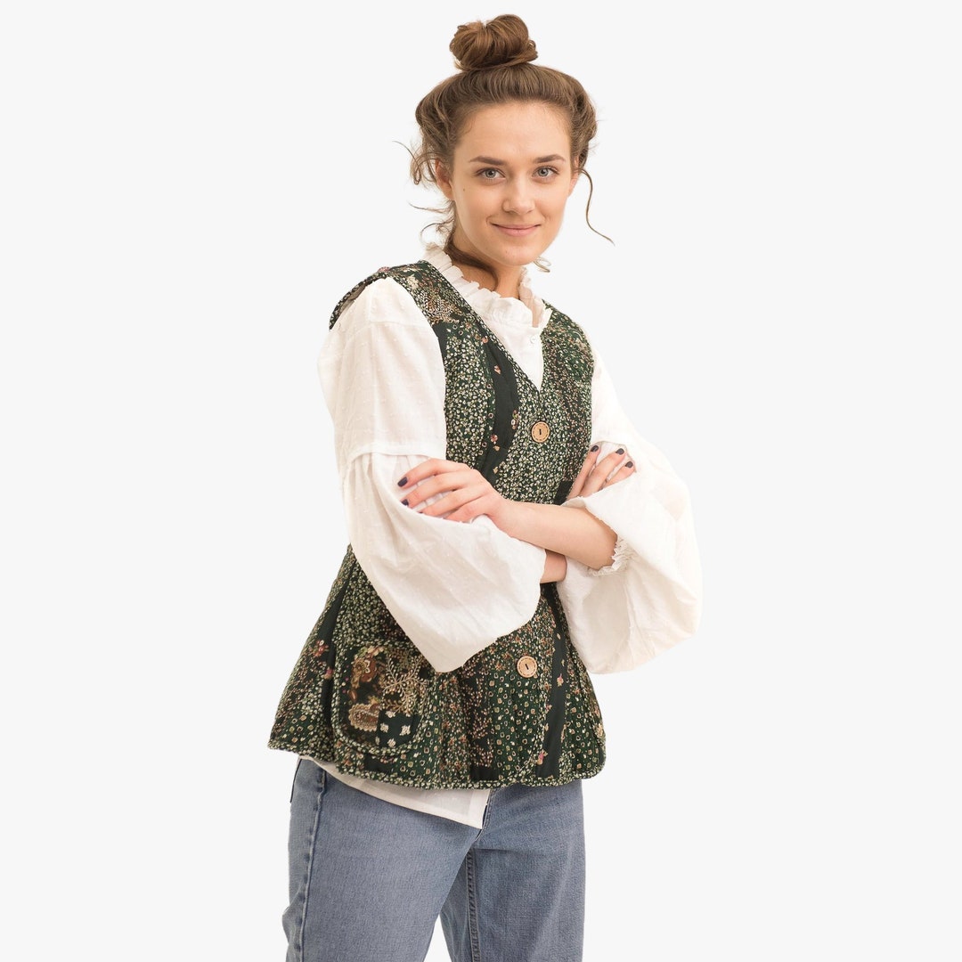 Vintage Waistcoat, Retro Vest, Oversized Loose Vest, Steampunk Vest ...