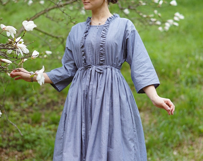 Victorian Maxi Linen Skirt, Edwardian Era Skirt, Long Skirt, Pleated ...
