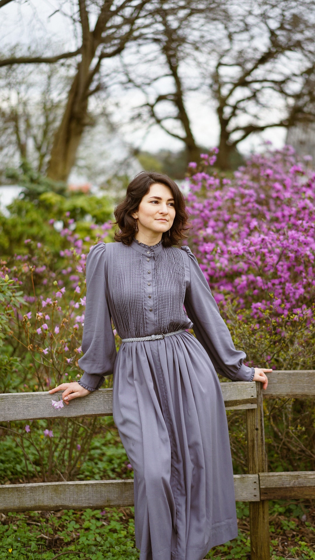 Victorian Dress, Modest Dress, Long Sleeve Boho Dress, Midi Cottagecore ...