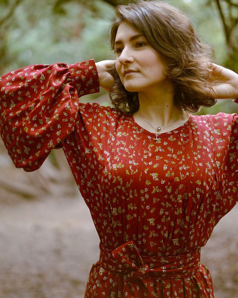 Flower Red Prom Dress Fairy, 80s Prom Dress, Unique Prom Dress, Red ...