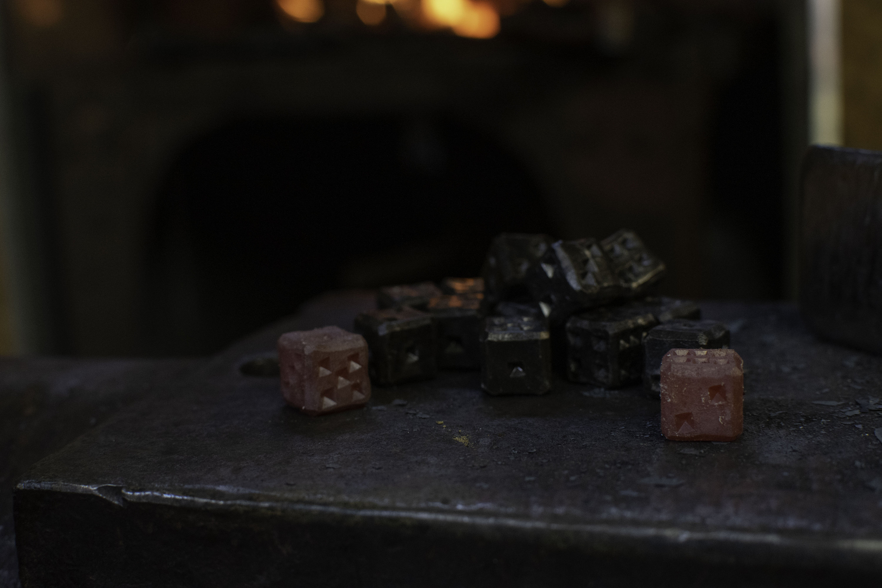 Set of Six Steel Hand Forged Dice Unique Collectible Dice | Etsy
