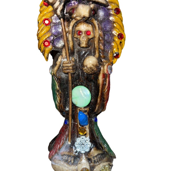 Aztec Santa Muerte Statue - Etsy