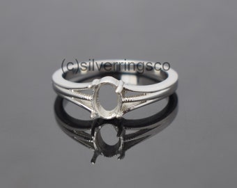 Prong Setting Semi Mount Ring, 5x7mm Oval Semi Mount Ring, Wedding Ring ...