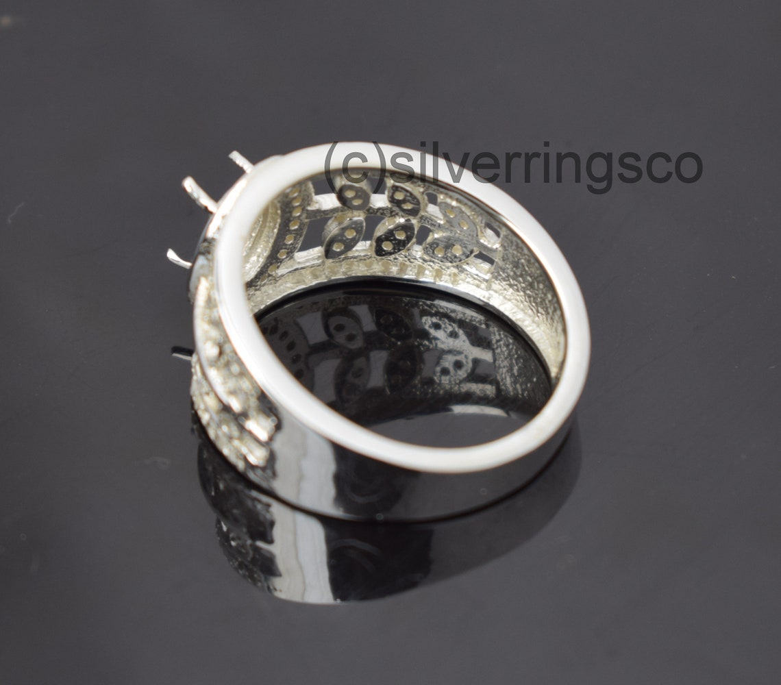 Semi Mount Ring 5x7mm Stone Size Mount Ring Empty Bezel | Etsy