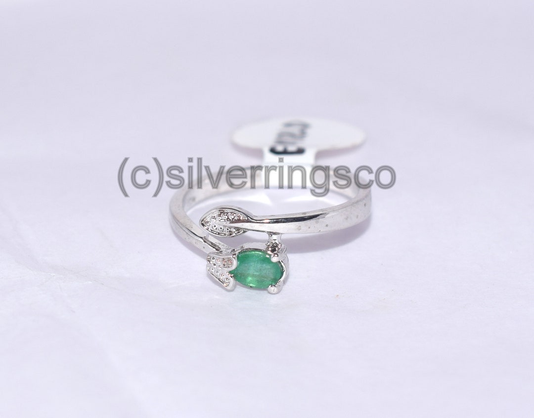 Emerald Ring Engagement Ring / Simple Ring / Bridal Ring - Etsy