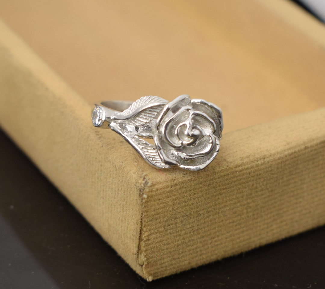 Rose Blossom Ring, Rosebuds Ring, Floral Ring, Sterling Silver, Flower ...