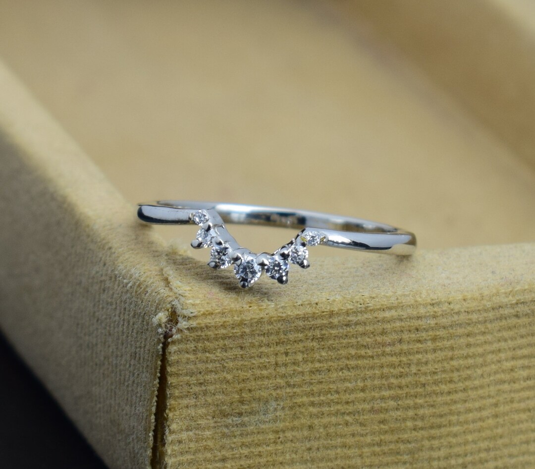 Curved Ring Band, Matching Stackable Band, 925 Sterling Silver, Curved ...