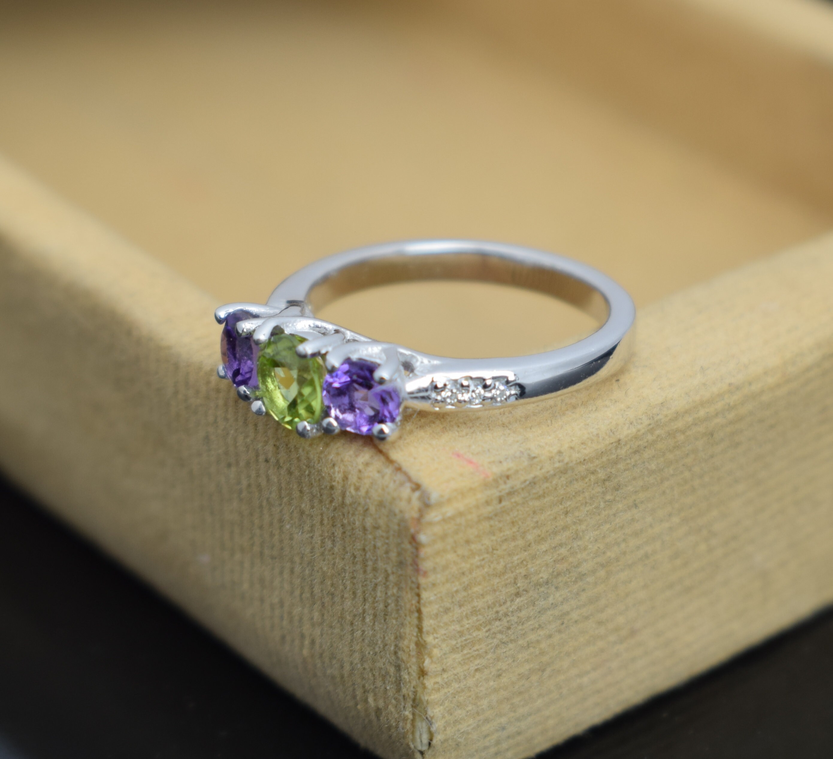Multi Gemstone Ring Bridal Ring Engagement Ring 925 - Etsy