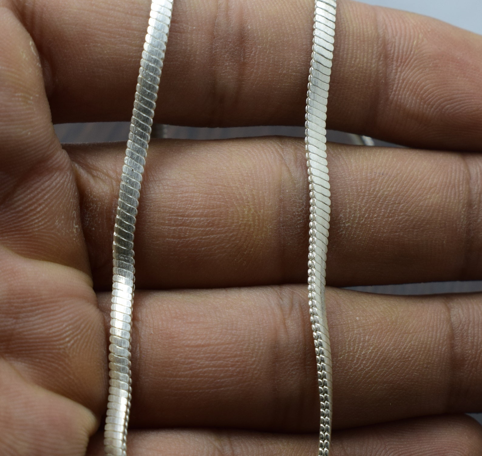 Sterling Silver Silver 3mm Snake Chain Made in Italy All | Etsy