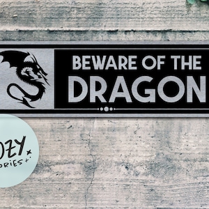 Beware of Dragon Sign Funny - Etsy