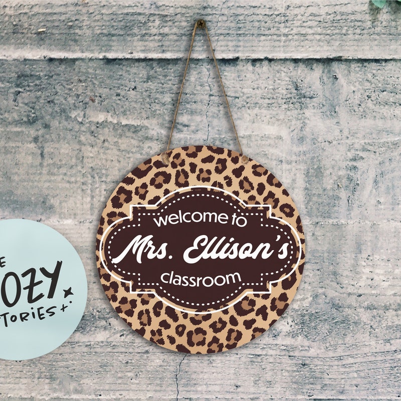 Welcome Leopard Sign - Etsy
