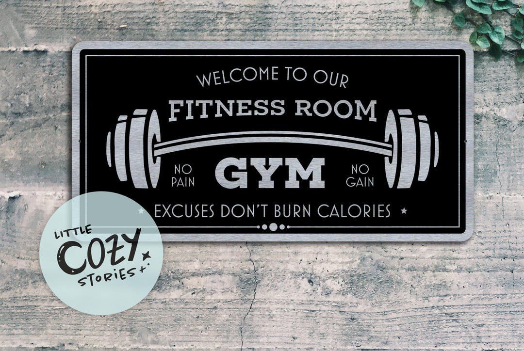 Custom Home Gym Sign | Personalized Gym Decor | Workout Room Sign ...