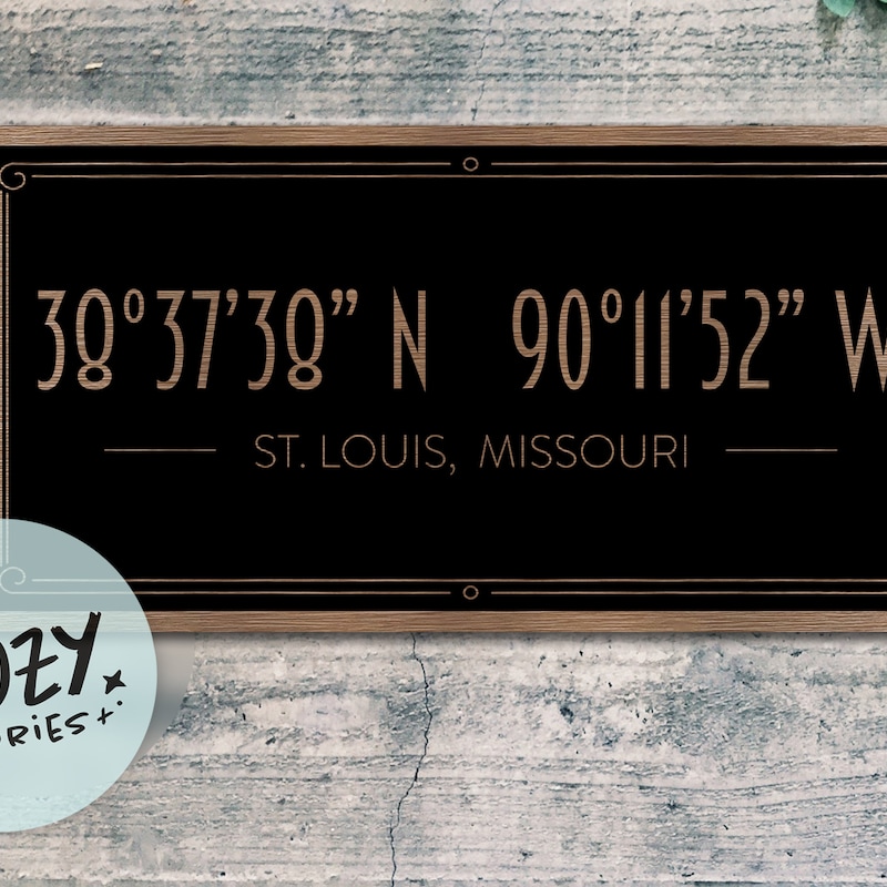 Gps Coordinates Sign - Etsy
