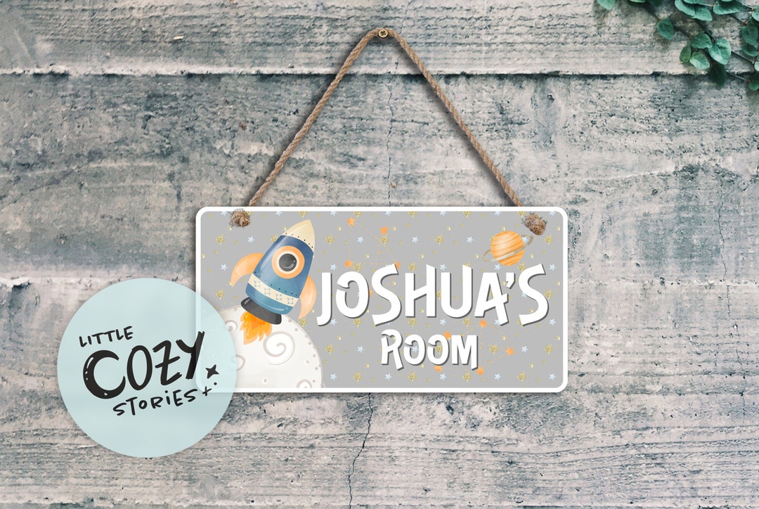 Custom Space Themed Sign Kids Door Sign Kids Rocket - Etsy