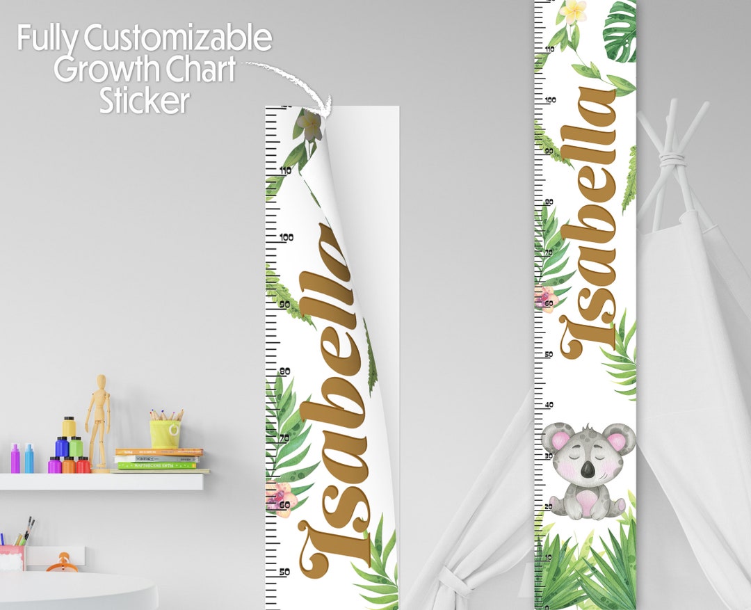 Custom Koala Growth Chart Sticker: Jungle Nursery Decor - Etsy