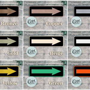 Letrero de flecha de metal personalizable: decoración direccional para ...
