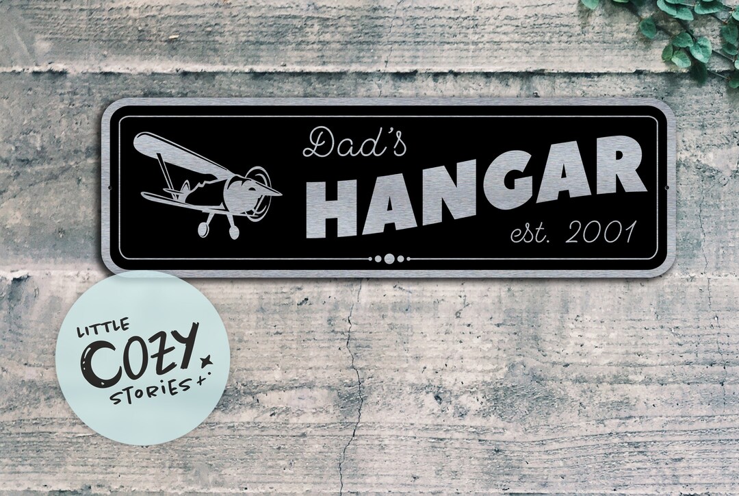 Custom Metal Hangar Sign Hangar Sign Custom Sign Personalized Aviation ...