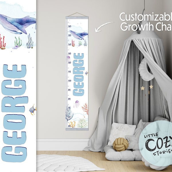 Kids Growth Chart Ocean Themed - Etsy