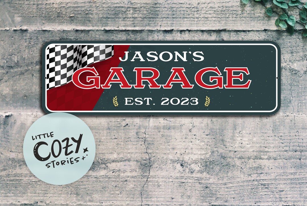 Custom Garage Sign: Sports Car Decor, Personalized Name Sign - Etsy