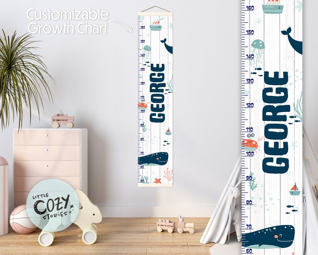 Explore Ocean Depths Growth Chart | Undersea Adventure Decor | Child's ...