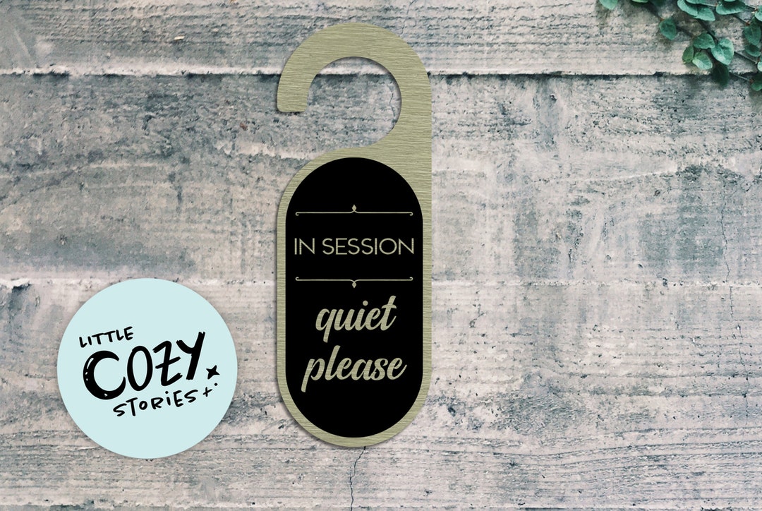 Custom in Session-quiet Please Door Hanger Custom Do Not Disturb Door ...