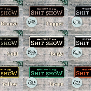 Funny 'welcome to Our Shit Show' Sign | Custom Man Cave Decor - Etsy